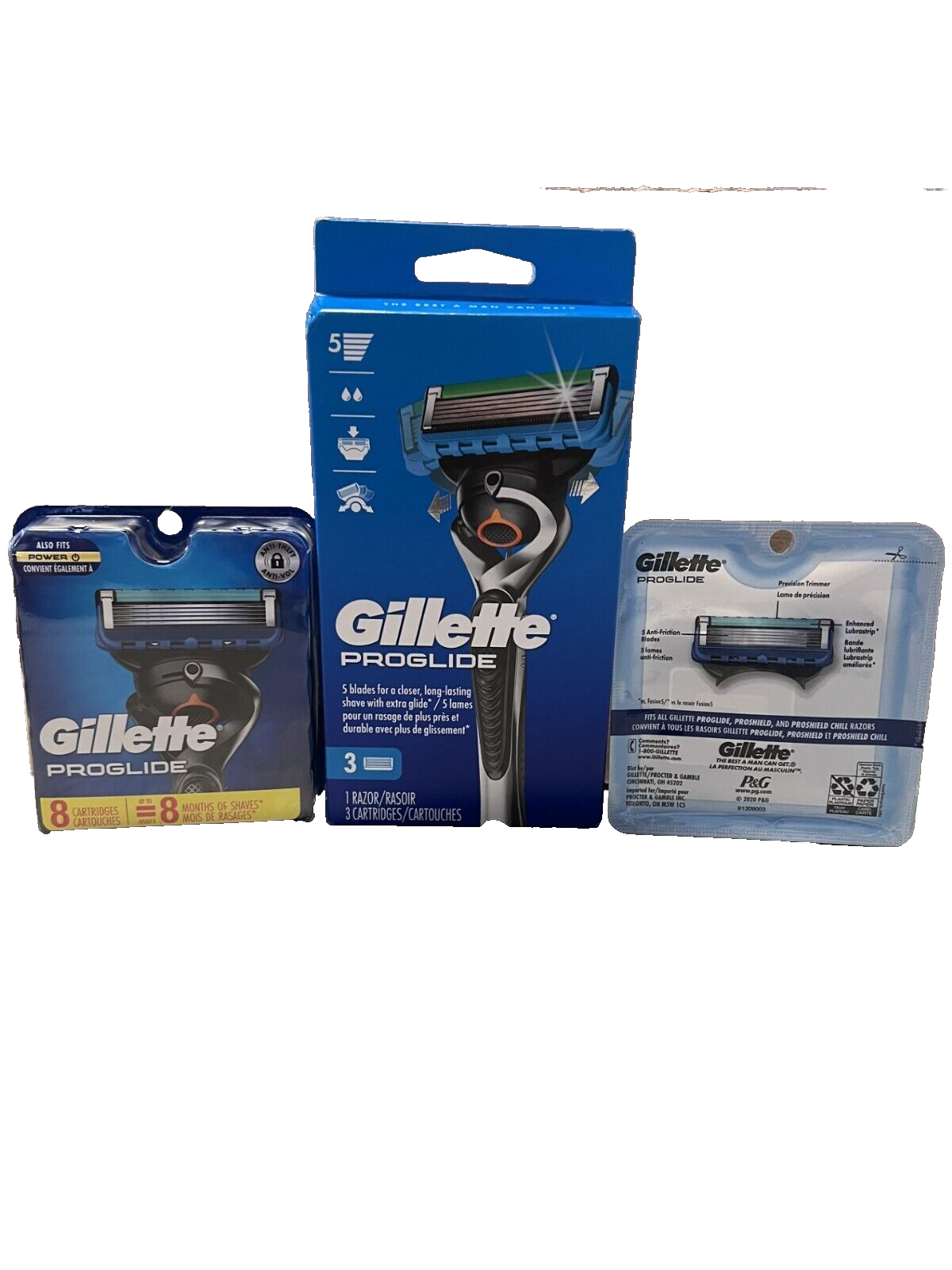 Gillette proglide Cartridges Pack of 19 plus 1 Razor Sealed Pack As ...