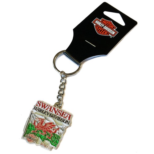 Harley Davidson Swansea Wales Dragon Keychain Keyring Keyfob Die Cast ...