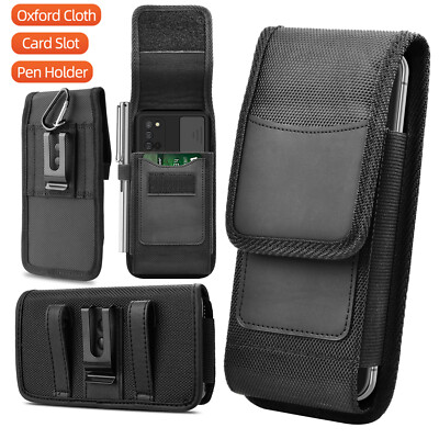 Vertical Cell Phone Belt Clip Holster Pouch Buckle Wallet Card Holder ...