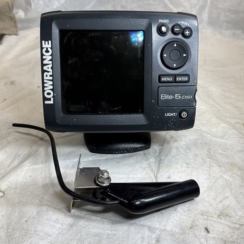 Lowrance Elite-5 DSI Fishfinder GPS Head Unit + Transducer- AS-IS | eBay