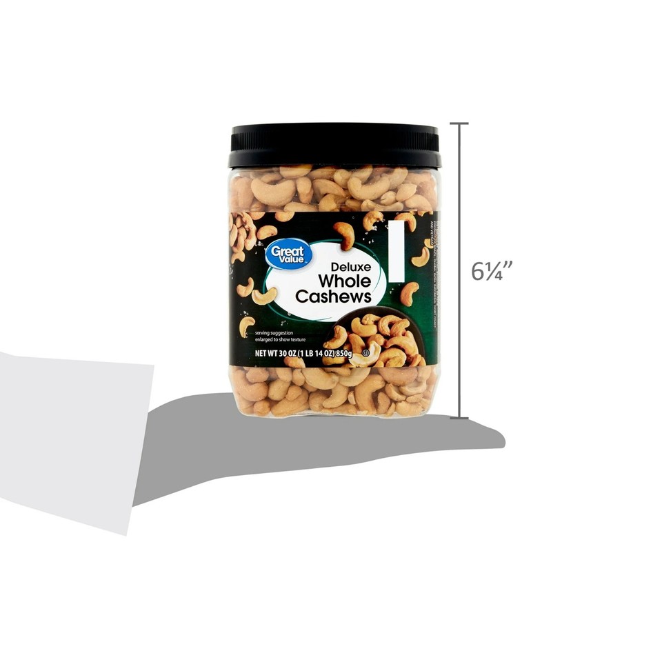 Great Value Deluxe Whole Cashews, 30 oz | eBay