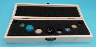 Nine Planets Solar System Natural Crystal Balls Galaxy Gemstones with ...