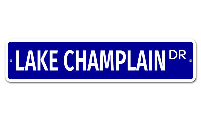 6503 SS Lake Champlain 4" x 18" Novelty Street Sign Aluminum | eBay
