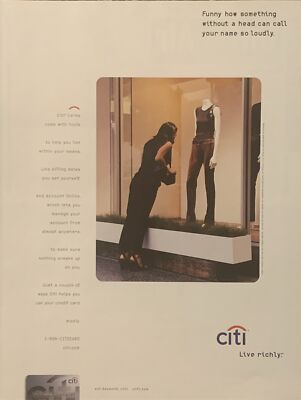 2002 Citibank Citi Credit Card PRINT AD Fashion Shopping VTG 2000s Live ...