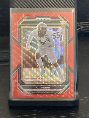 A.T. Perry 2023 Panini Draft Picks RARE RED WAVE PRIZM Rookie Card (RC ...