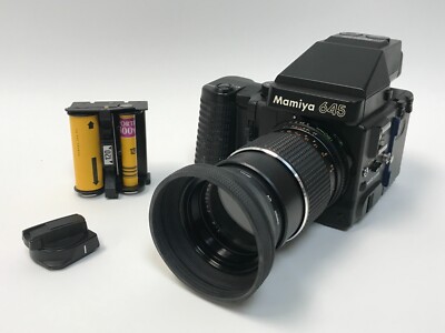 Mamiya 645 Super Film Camera w/ Film Back, Winder, Prism Finder & 150mm ...