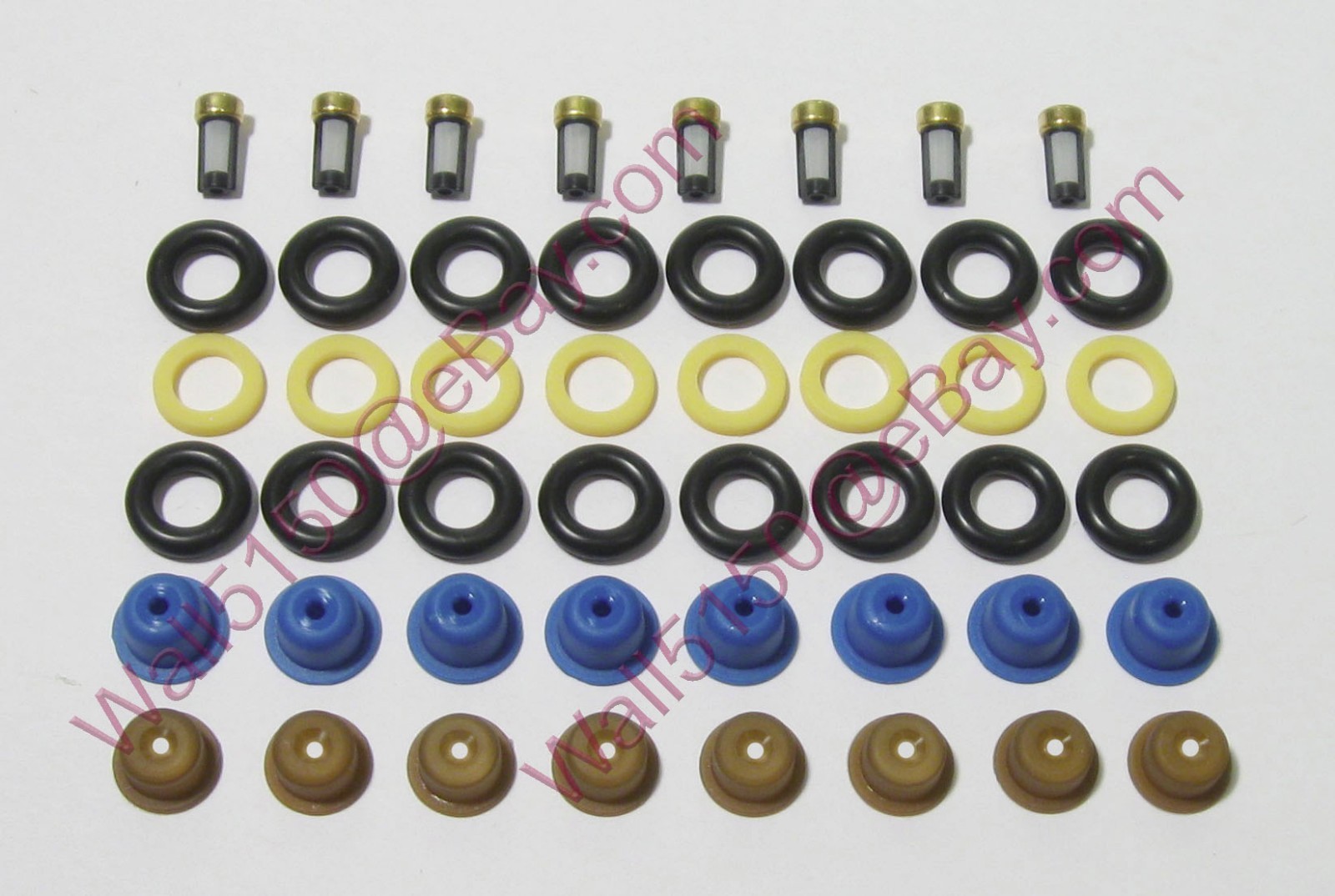 Fuel Injector Rebuild Repair kit 5.0 Ford V8 O’rings Pintle Caps Filter ...