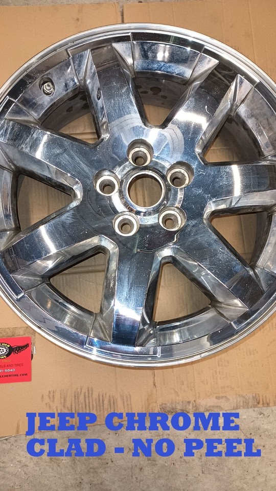 JEEP LIBERTY 18" FACTORY OEM WHEE RIMS HOL# 9102 CHROME CLAD 1DT35GSAAC ...