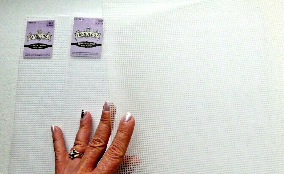 Lot Of 4: Size 10 Plastic Canvas Sheets 10.5"x13.5"=3 pieces & Bookmark ...