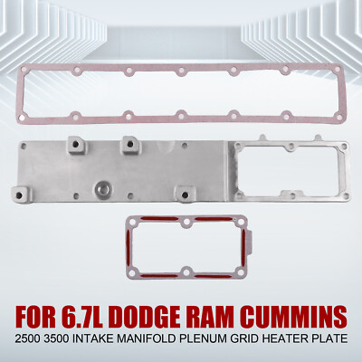 For 6.7L Dodge RAM Cummins 2500 3500 Intake Manifold Plenum Grid Heater ...