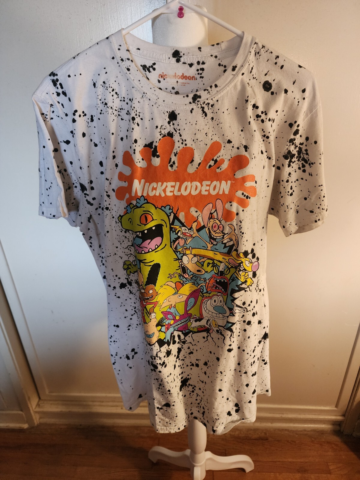 Nickelodeon Characters Paint Splatter 90s TV Shirt Sz… - Gem