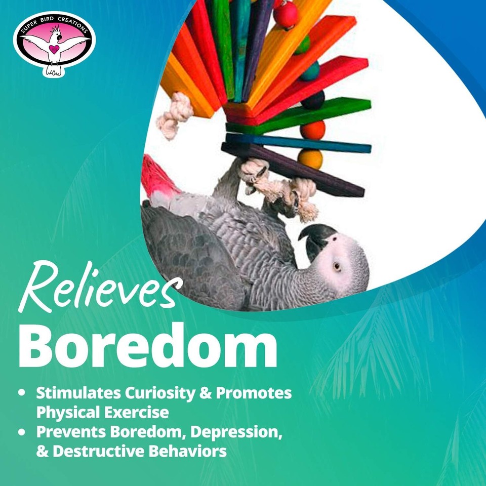 Peacock Sr. Bird Toy Shreddable Bird Toy, Large Parrot Toy, Large Bird ...