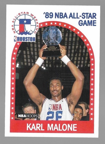 NEAR MINT CENTERED SHARP Karl Malone 89-90 Hoops All-Star #116 Utah ...