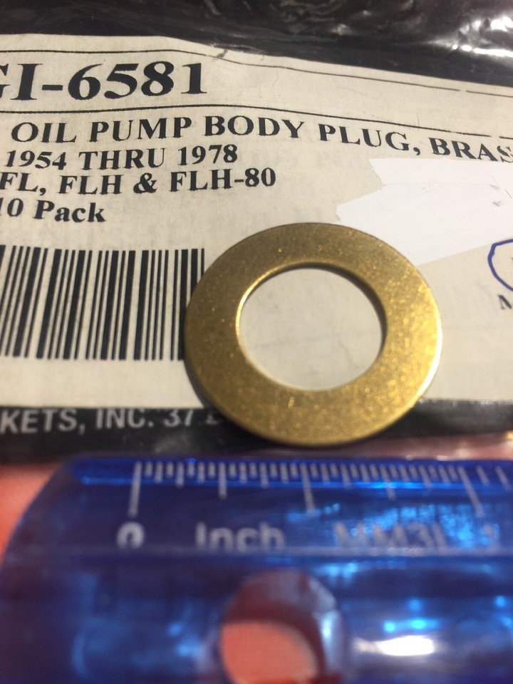 JAMES GASKET 6581 Harley Davidson oil pump body plug washer relief ...
