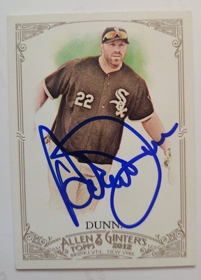Adam Dunn Autograph Signed 2012 Topps Allen & Ginter's Chicago White ...