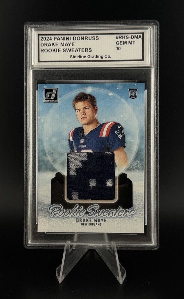 Drake Maye Rookie Patch Graded 10 Gem Mint 2024 Panini Donruss RC ...