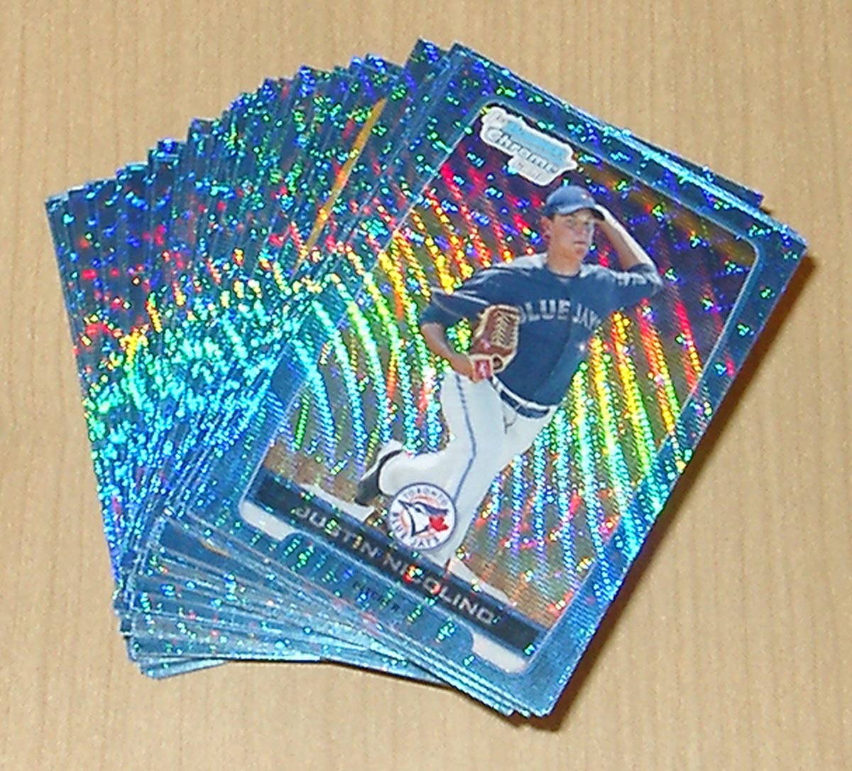2012 Bowman Blue Wave Chrome REFRACTOR baseball complete 110-card set ...
