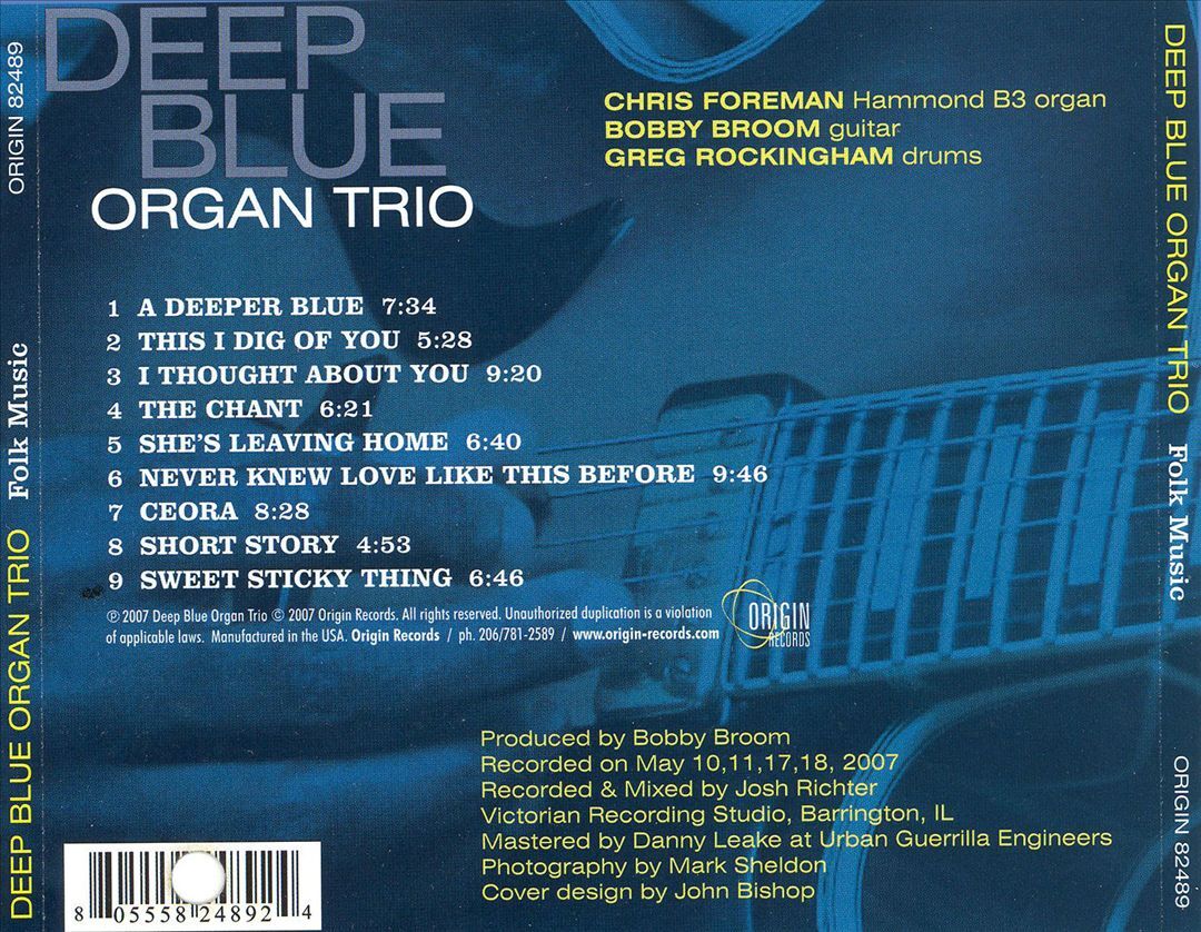 DEEP BLUE ORGAN TRIO FOLK MUSIC NEW CD 805558248924| eBay