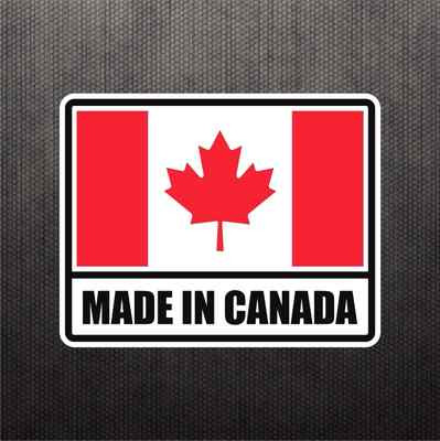 Made In Canada Flag Sticker Vinyl Decal Canadian Maple Leaf Sticker Car ...