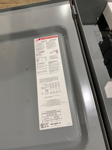 Square D HU364RB Non-Fusible Disconnect Switch 200A 600V AC/DC 3P 3PH ...