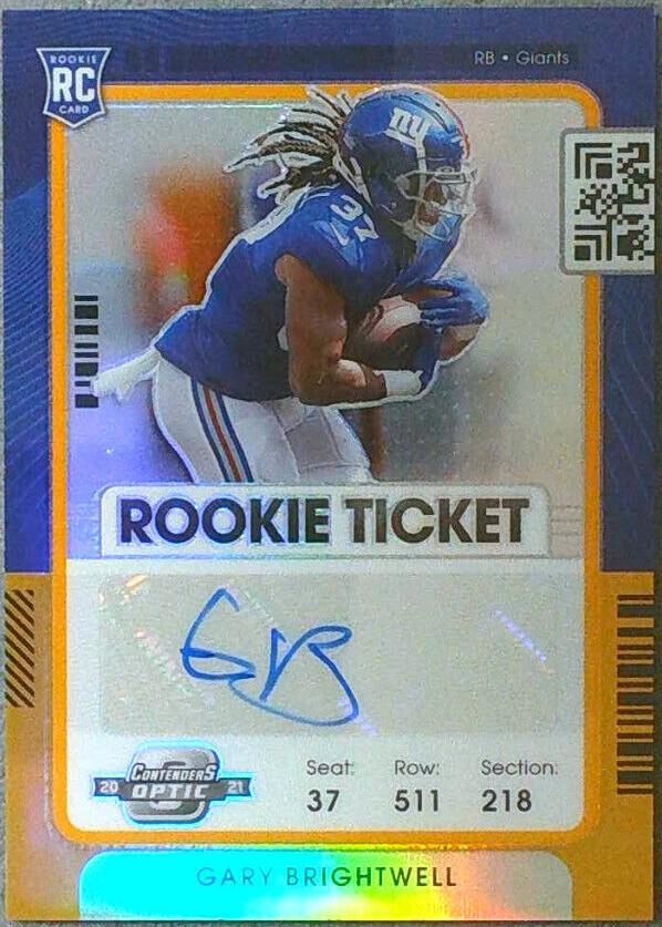 2021 Panini Contenders Optic - Rookie Ticket Autograph Gary Brightwell ...
