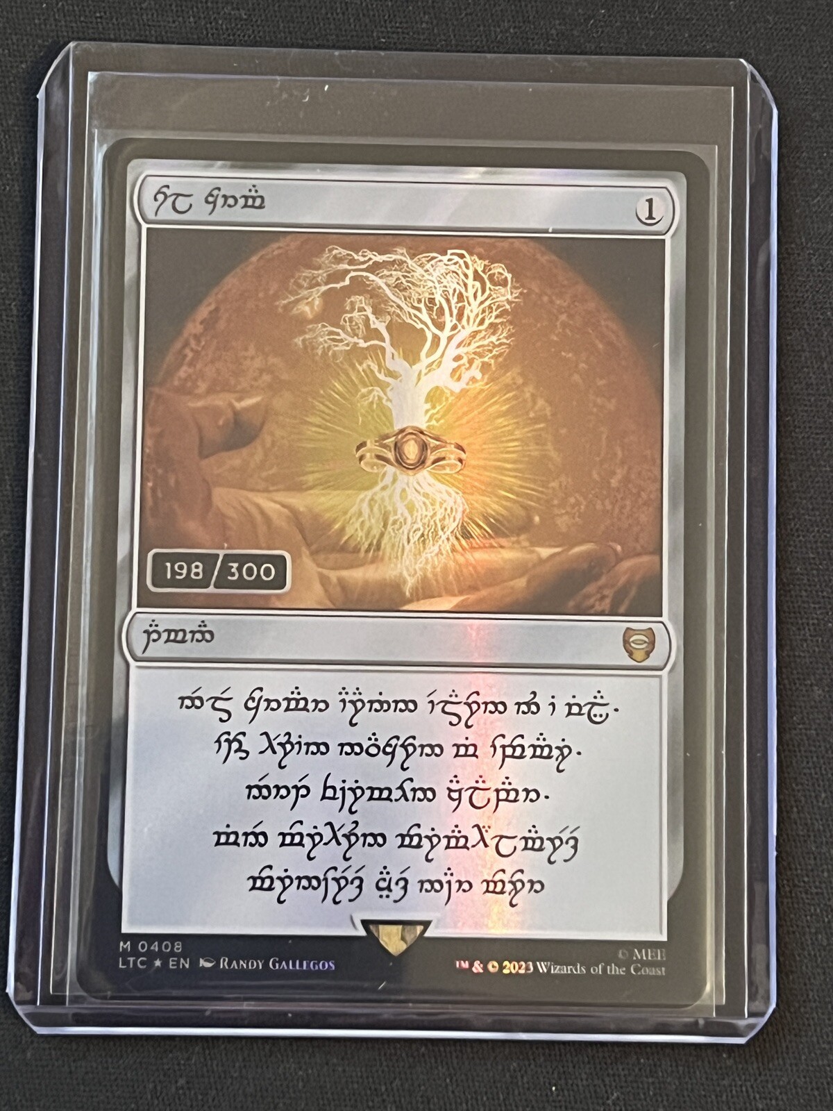 MTG Sol Ring Serialized Card 198/300 - #408 Rainbow FOIL LOTR Lord of ...