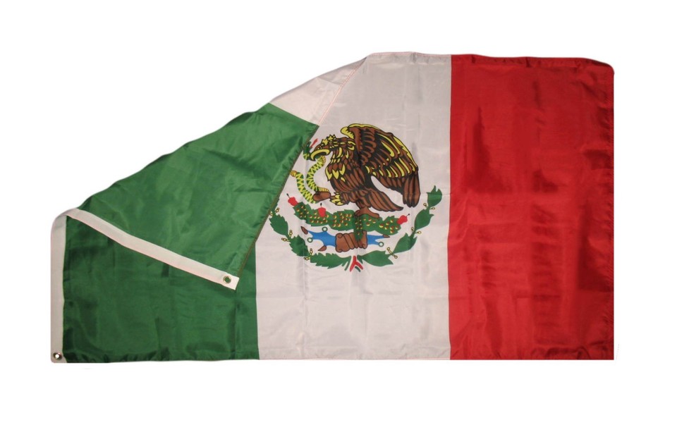 3x5 Mexico Mexican Country 100D Knitted Nylon Poly Flag 3'x5' Grommets ...