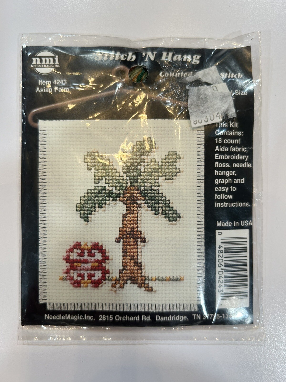 Counted Cross Stitch Kit 4243 Asian Palm Stitch 'N Hang NMI 3” Palm ...