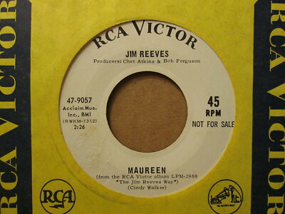 JIM REEVES – Maureen / I Won’t Come In RCA 47-9057 (wlp DJ copy ...