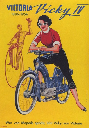 1956 VICKY MOPED ADVERTISING A3 POSTER PRINT | eBay.de