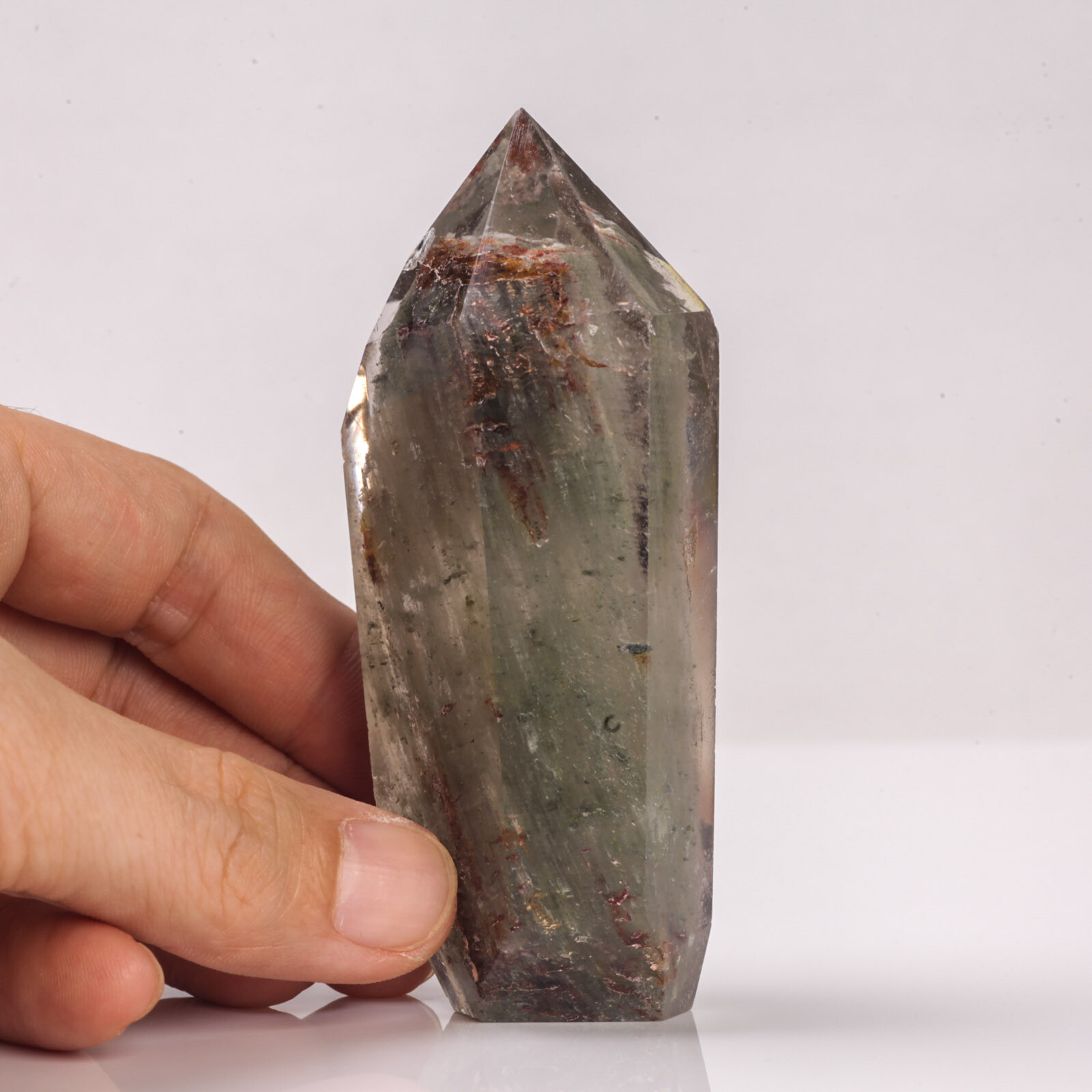 175g92mm Natural Garden/Phantom/Ghost Quartz Crystal Point Healing ...