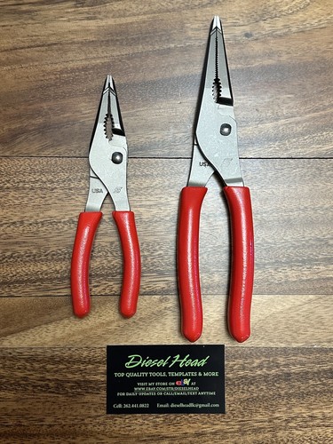 *NEW* Snap On LN47ACF & LN46ACF Needle Nose/Slip-Joint Combination RED ...