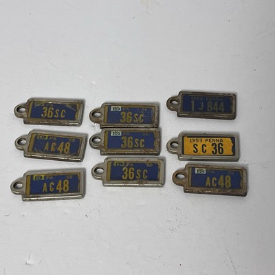 Vintage Disabled American Veterans License Plate Key Chains -Collectors ...