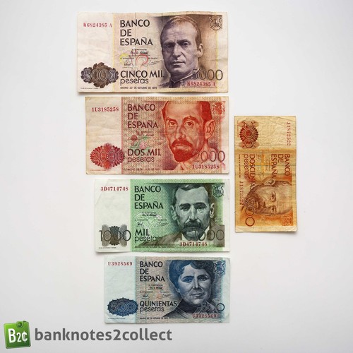 SPAIN: Set of 5 Spanish Peseta Banknotes. | eBay