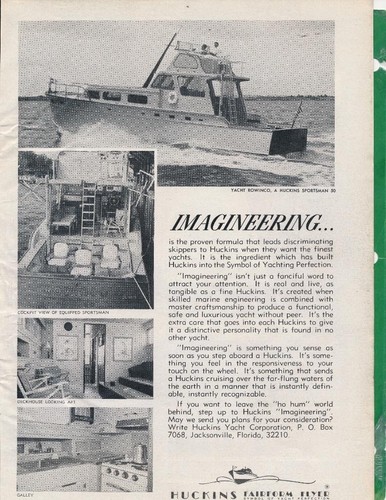 Magazine Ad - 1967 - Huckins Fairform Flyer Yachts - Sportsman 50 | eBay