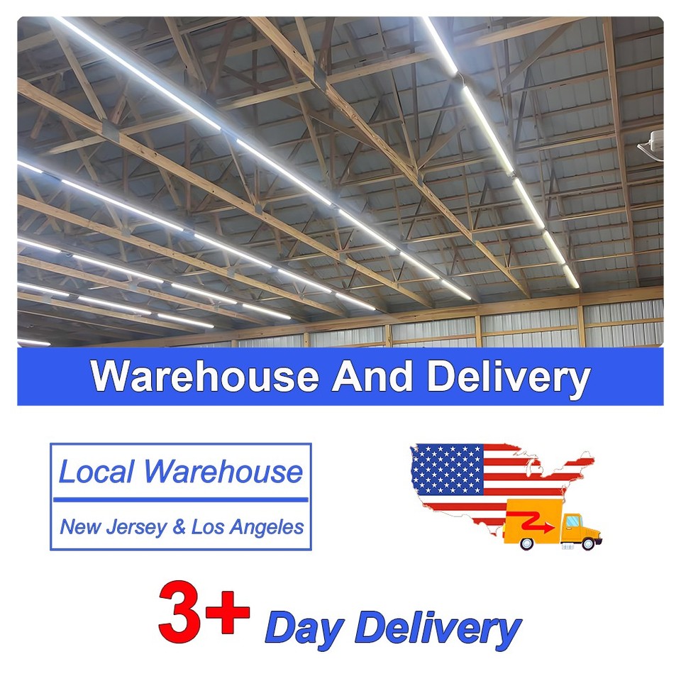 25 Pack 8Ft Linkable Led Light NO RF 144 Watt Garage Warehouse Ceiling ...
