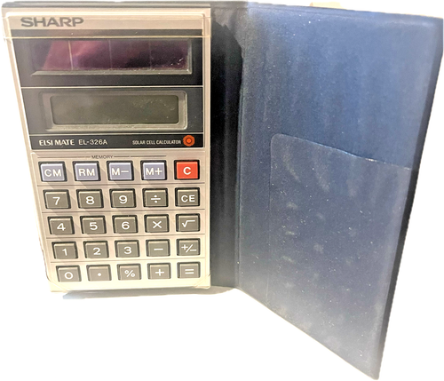 Vintage SHARP Elsi Mate Solar Cell Calculator EL-326A Very Good ...
