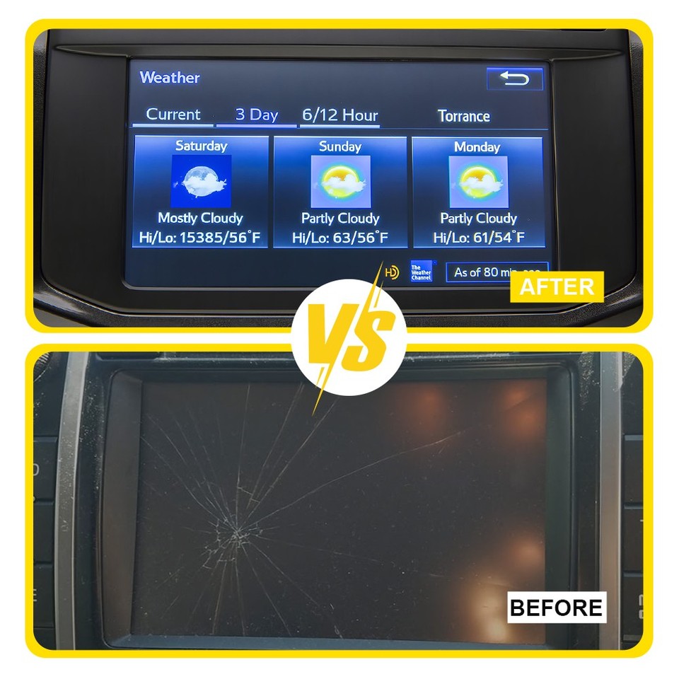 Car Radio Navigation Touch 6.1" Screen Glass Digitizer For Toyota ...