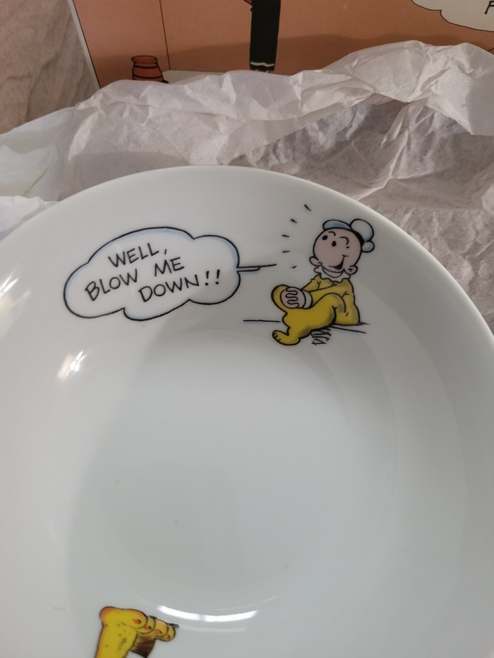 Popeye The Sailor Man Plate, Cup, and Bowl Set, 1980. Vintage, 1 owner ...
