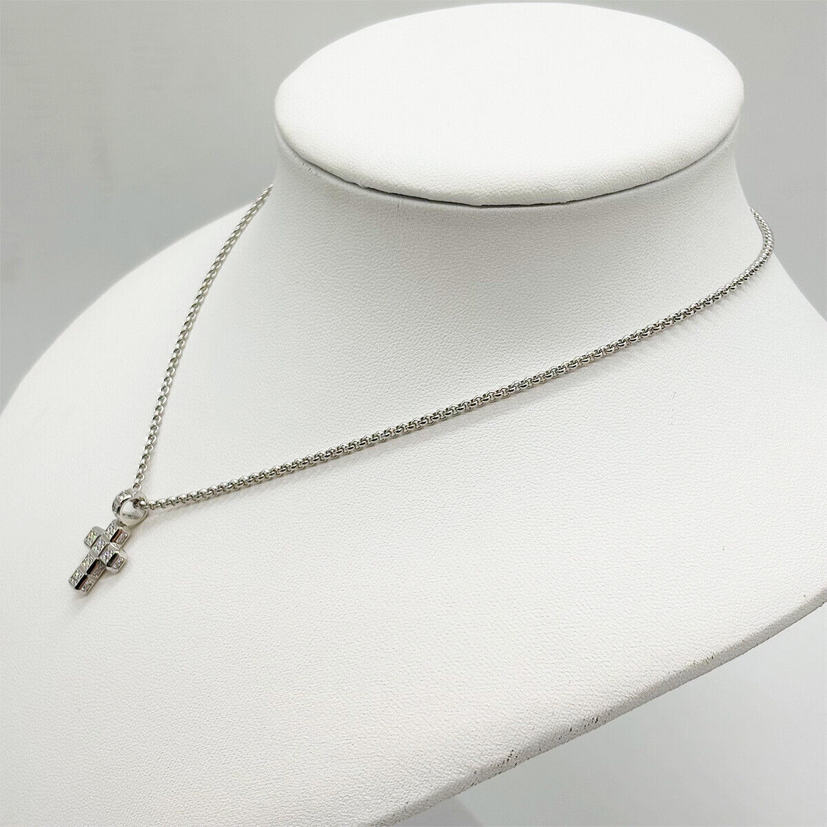 Chopard Cross Happy Diamond Necklace K18 WG Ex 240530N | eBay