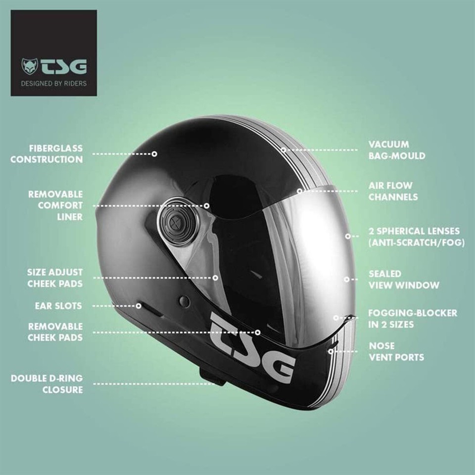 TSG - Pass Pro Full-face Helmet, Downhill Skateboarding, Matt Blue ...