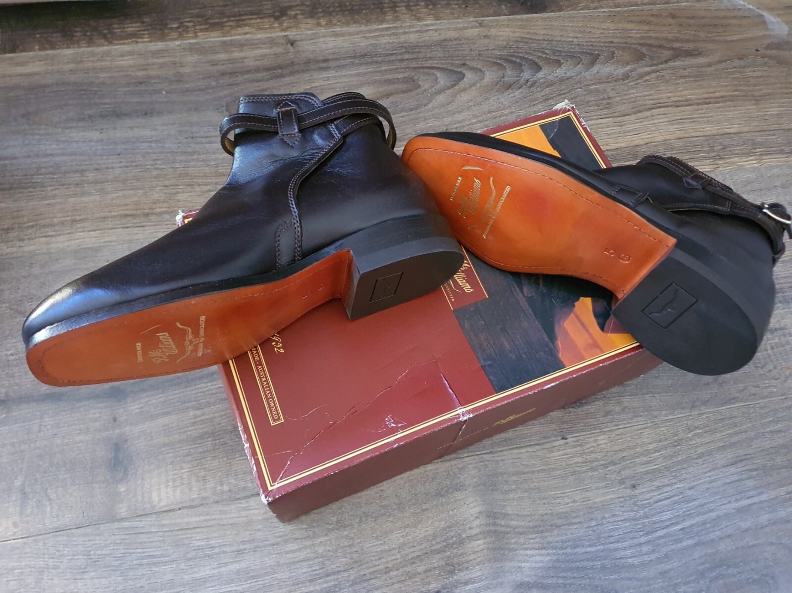 RM Williams - Stockman Buckle Boot Chestnut Yearling 5G/38 (NEVER USED ...