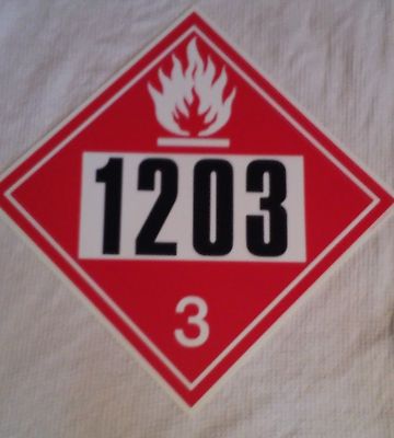 Flammable Liquid Placard UN 1203 Vinyl 25/pack 10-3/4 x 10-3/4 | eBay