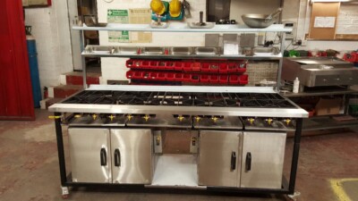 COMMERCIAL Indian RESTAURANT COOKER 12 Burner Solid Top with 2 Oven CE ...