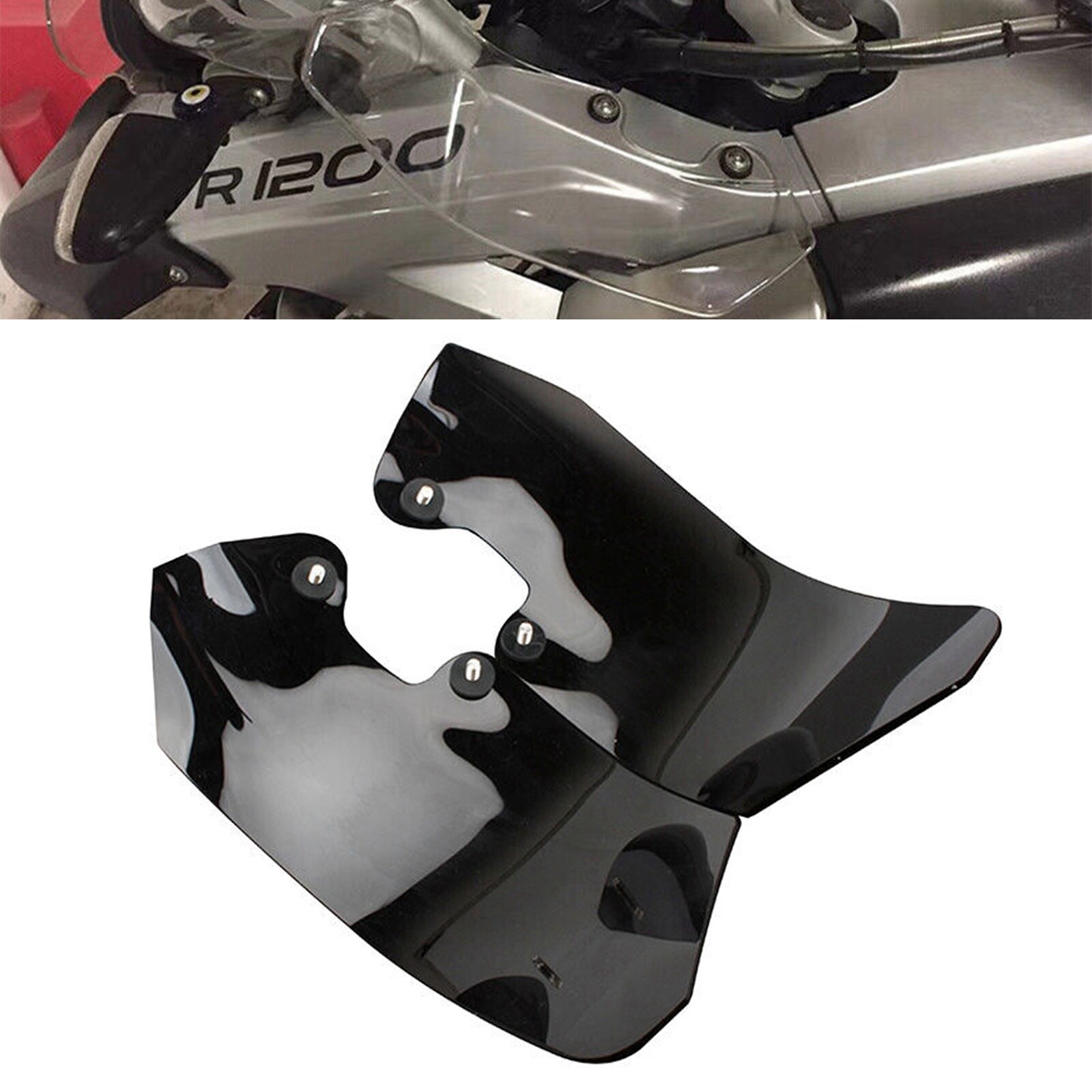 Black Side Windshield Windscreen Wind Deflector for BMW R1200GS ADV ...