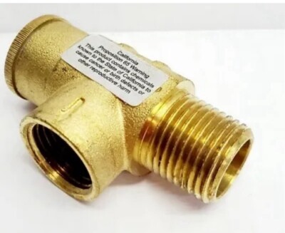 1/2" NPT Pressure Relief Valve 75 PSI Adjustment Jet Submersible Well ...