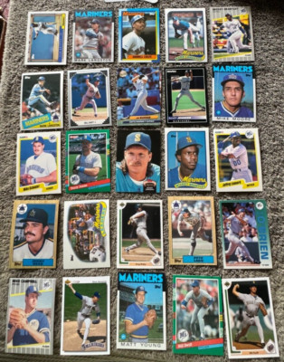 Seattle Mariners * 25 Baseball Card Lot ~ Different Years & Vendors ...