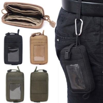 Tactical Card Holder Wallet Key Waist Bag Nylon Hiking Outdoor Belt ...