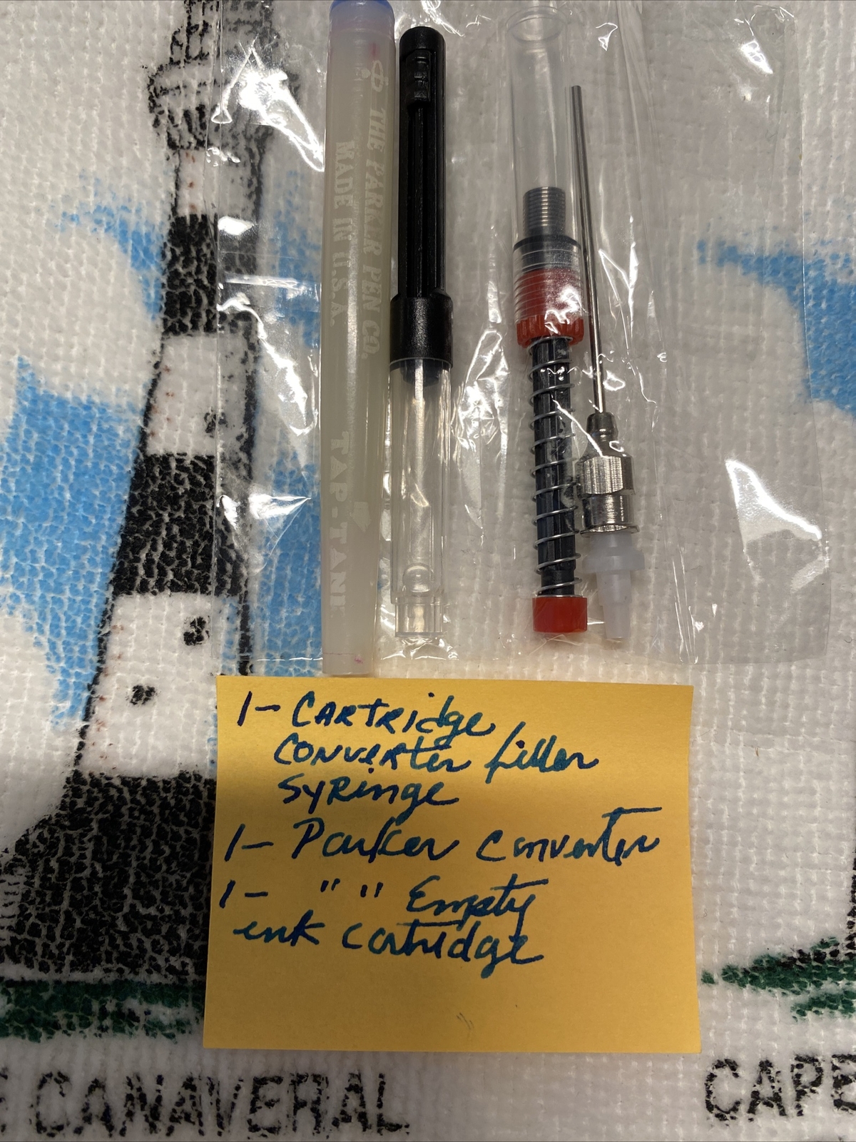 Parker Fountain Pen Ink Filling lot of 3 cyringe converter and empty cartrige | eBay