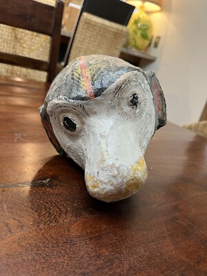 Vintage Paper Mache Monkey Children’s Small Mask Unusual Animal ...